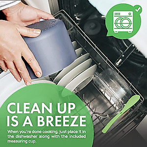 Microwave Rice Cooker 8 Cup Easy-Use Easy-Clean Microwaveable Brown White Rice Pasta Noodle Vegetable Cookware Plastic Rice Cooker Full Set with Lid Spatula Measuring Cup for Meal Prep Cooker