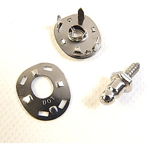 Lift The Dot Socket, Clinch Plate & 1/2" Wood Screw Stud - 10 Piece Set