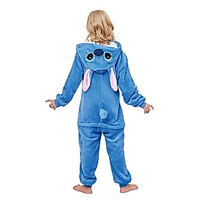 AwesomeFit Girls Cosplay Costume Animal Pajamas Halloweem Sleepwear 5T Blue