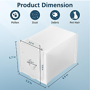 8 Pack VCA-ADB90 Dust Bag Compatible with Samsung VCA-SAE903/AA & VCA-SAE904/AA, Replacement Bags for Jet 75 Complete 75+ 90+ 70+ Series Stick Cordless Vacuum Cleaners, Compared to Part VCA-ADB90/XAA