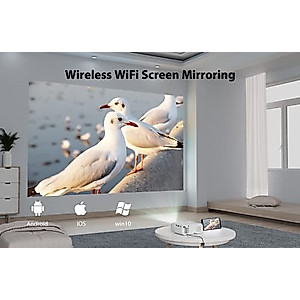 Sovboi Projector, WiFi Mini Portable Projector 9000L,Short Focal Lens Outdoor Movie Projector, HD Native 720P 250" Small Video Projector, Home Theater Phone Projector for PC/TV Stick/Gaming