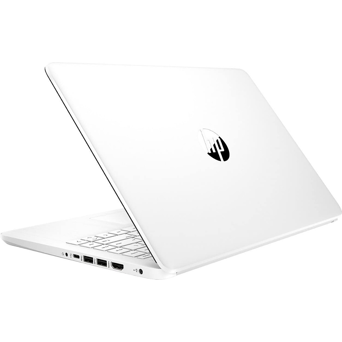 HP Newest 14" Ultral Light Student Laptop, Intel N4120 Quad-Core(> N4020), 8GB RAM, 128GB Storage(64GB eMMC+64GBSD Card), One Year Office 365, WiFi, Webcam, HDMI, USB-A&C, Win 11