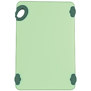 Winco Non-Slip Cutting Board with Hook, 12" x 18", Green