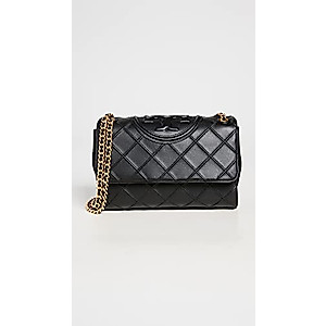 Tory Burch Women's Fleming Soft Convertible Shoulder Bag, Black, One Size