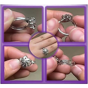 The Galadriel Nenya Charm Ring 3ct 5A Zircon with love jewelry box ~ Rings of Power ~ 925 Sterling Silver ring for women ~ silver white