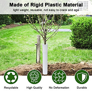 Corrugated Tree Guards, 2pcs Rigid PP Tree Trunk Protectors, Tree Bark Protector Sleeve Plant Guard Tube Wraps to Protect Bark, Tree Seedlings Tubes, Saplings Plants from Deer,Rodents, Mowers,Trimmers