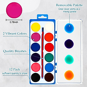 Ctosree 12 Pack Pre Drawn Canvas Kit 12 Pcs Pre Printed Canvas Afro Queen Cute Canvas Painting Set 12 Watercolor Paint Sets 12 Brushes 12 Pallet for Kids Adults DIY Paint (Landscape,8 x 10 in)