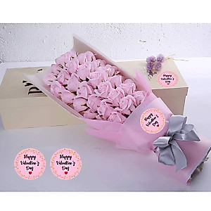 Valentine's Day Heart Stickers - Sweet Red Heart Design for Valentine Gift Wrap - 2 Inches 500 Total Labels