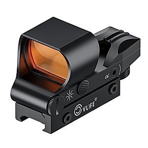 CVLIFE Reflex Sight, 1x28x40mm Red Dot Sight, 4 Adjustable Reticles Sight for 20mm Picatinny Rail, Red Dot Optics, Absolute Co-Witness