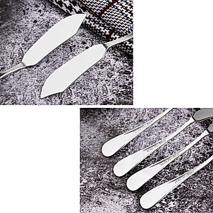 KINMINGZHU 6pcs Stainless Steel Butter Knife, Cheese/Butter Spreaders, Breakfast Spreads Knives,Cheese and Condiments(Silver