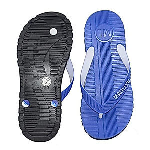 Mao Li Xie Comfort Men's Flip Flops Beach Home Outdoor Thong Sandals (8, Blue, numeric_8)