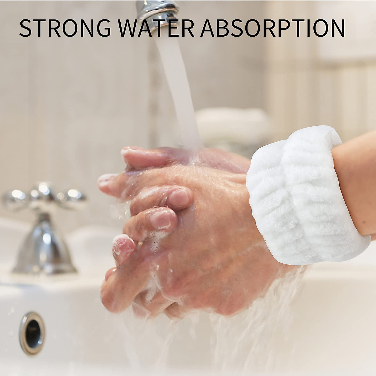 YARIEW 9Pcs Spa Headband and Wrist Washband Set, 3 Pieces Makeup Facial Face Wash Headband Head Bands and 6 Pieces Wrist Bands for Washing Face Terry Cloth Headbands for Women and Girls (Set 2)