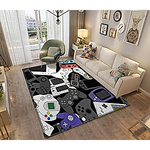 Gamer Controller Area Rugs Non-Slip Floor Mat Doormats Home Runner Rug Carpet for Bedroom Indoor Outdoor Kids Play Mat Nursery Throw Rugs Yoga Mat