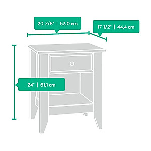 Sauder Night Stand, Jamocha Wood Finish