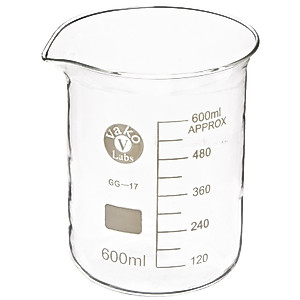 Ajax Scientific Borosilicate Glass Graduated Beaker, 600mL