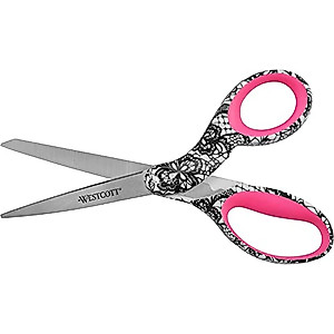 Westcott Trendsetter Straight Lace Pattern Scissor, 8" (16660),Multi