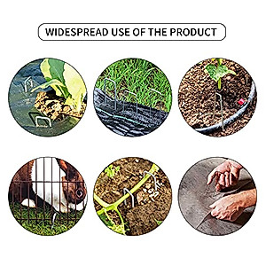 KINGLAKE 6'' Landscape Staples Garden Stakes Galvanized Garden Pegs Garden U Pins 50 Pcs Grass Anchor for Securing Weed Landscape Fabric, Netting,3mm