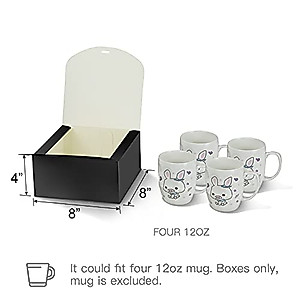 HUAPRINT Gift Boxes with Lids,Black Gift Boxes 8x8x4inches,Bridesmaid Proposal Box,12 Sets,Kraft Paper Gift Boxes for Wedding,Packaging,Present,Birthday,Cupcake Boxes,Crafting