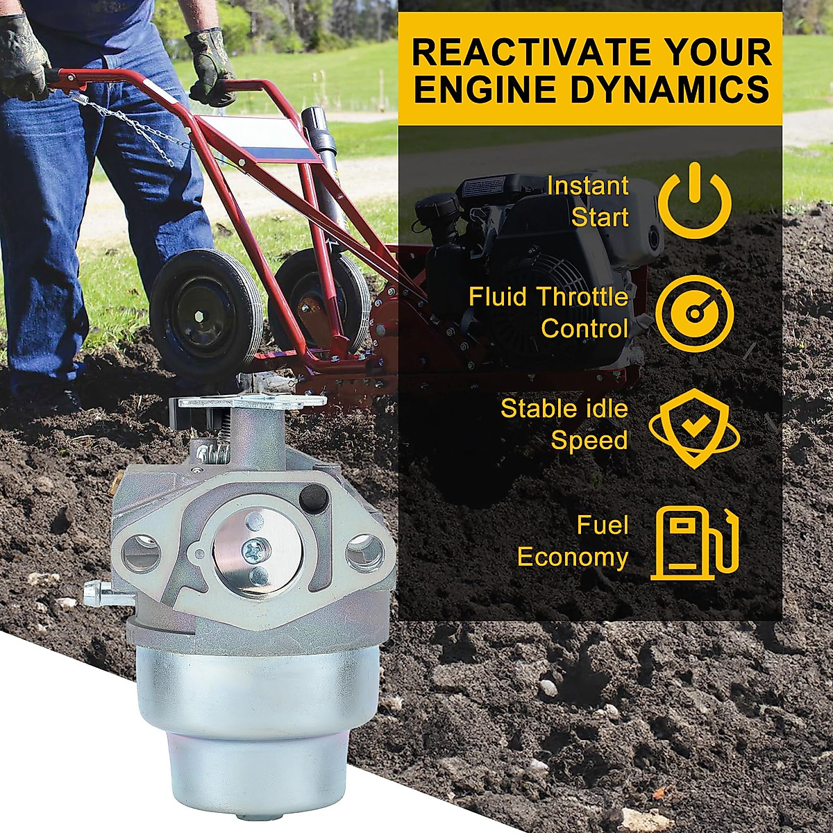 Panari GCV160 Manual Choke Carburetor for Honda GCV160A GCV160LA GCV160LE GCV160LA0 Engine Lawn Mower Pressure Washer