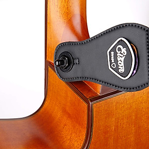 Eison Guitar Strap Locks and Buttons Security Quick Release Straplocks Strap Retainer System Nickel (2 Pieces Pack) (Black)