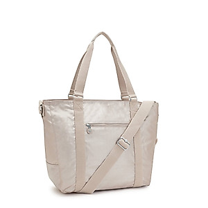 Kipling Adara Metallic Tote Bag Quartz Metallic