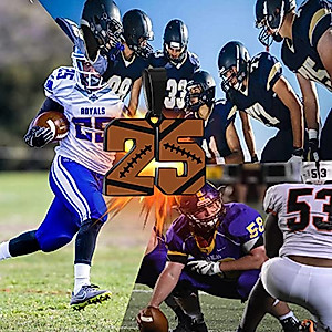 SKQIR Football Number Necklace for Boys Athletes Jersey Black Number Chain for Men Stainless Steel Charm Number Pendant Sport Jewelry Gift for Men Number：22