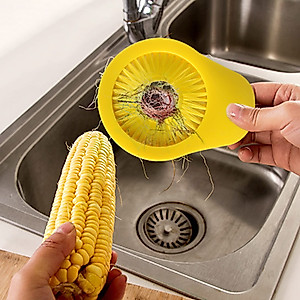 Openfly Flexible Vegetable Brush Fruit and Vegetable Brushes, Vegetable/Fruit Peeler with Brush Bendable Fruit Brush Scrubber for Food Veggies Carrot Potato Corn, 5 Pcs