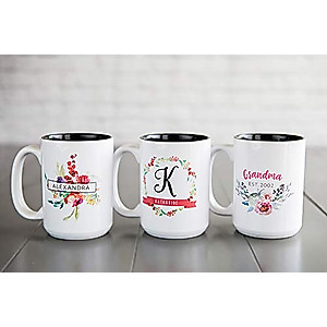 Personalized Coffee Mug with Name 15 oz, Custom Cup for Men and Women Best Friends (Miranda’s Coffee Design) - Perfect Christmas Present, Stocking Stuffers for Her