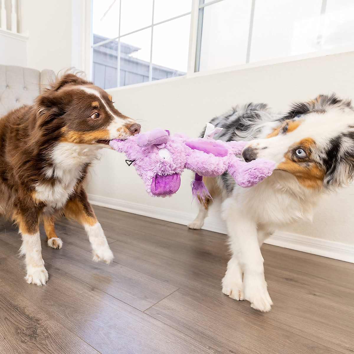 Huxley & Kent Slappies for Dogs | Edie Elephant (Small) | Squeak & Shake Dog Toy | No Stuff Squeaky Toy, TPR Ball in Head | Simulates Hunting Nature for Dogs