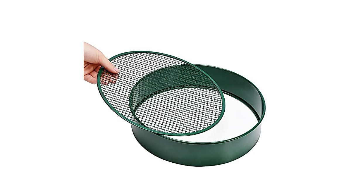 Soil Sieve Garden Riddle Sieve 12" Diameter, Fine Mesh Soil Sieve ...