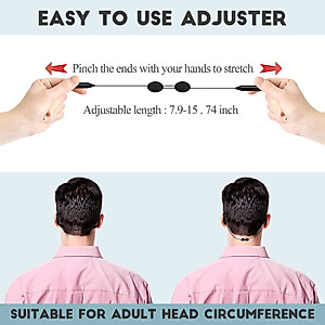 KAJUDA 4Pcs Adjustable Glasses Strap, Glasses Sport Strap Holder Sunglass Retainer, Upgrade No Tail Anti-Slip Eyeglass Straps and Ear Hook 8Pcs for Men Women (Black)