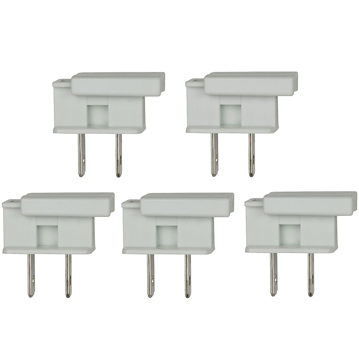Creative Hobbies SPLUG, Easy Snap On End Plug, For SPT-1 Wire, Residential Grade, Polarized, Non-Grounding, 8 Amp, 125 Volt, White, Pack of 5 Plugs