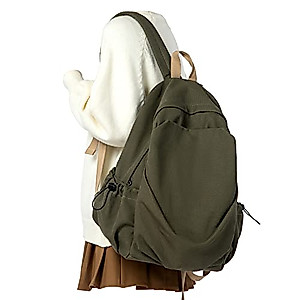 weradar Simple Backpacks For High School,Basic Travel Rucksack Backpack For Women Men,Lightweight Casual Daypack Laptop Bookbag,Aesthetic College Backpack For Teens Girls Boys(Green)