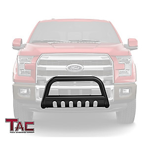 TAC Bull Bar Fits 2004-2024 Ford F150 (Exclude Heritage edition/all F150 Raptor models/2020-2022 Diesel models)|2022-2024 F150 lightning EV|2003-2017 Expedition 3" SUV Black Bumper Guard