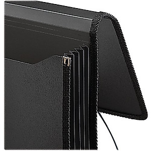 Smead Poly Premium Expanding File Wallet with Closure, 5-1/4" Expansion, Letter Size, Black (71500)