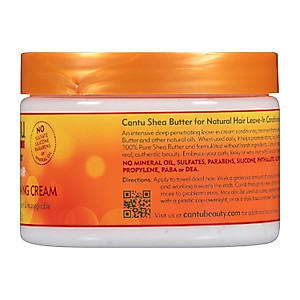 Cantu Natural Hair Leave-In Conditioner Cream Jar 12 Ounce (354ml) (3 Pack)