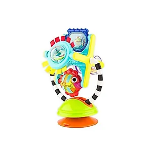 Sassy Fishy Fascination Station 2-in-1 Suction Cup High Chair Toy | Developmental Tray Toy for Early Learning | for Ages 6 Months and Up