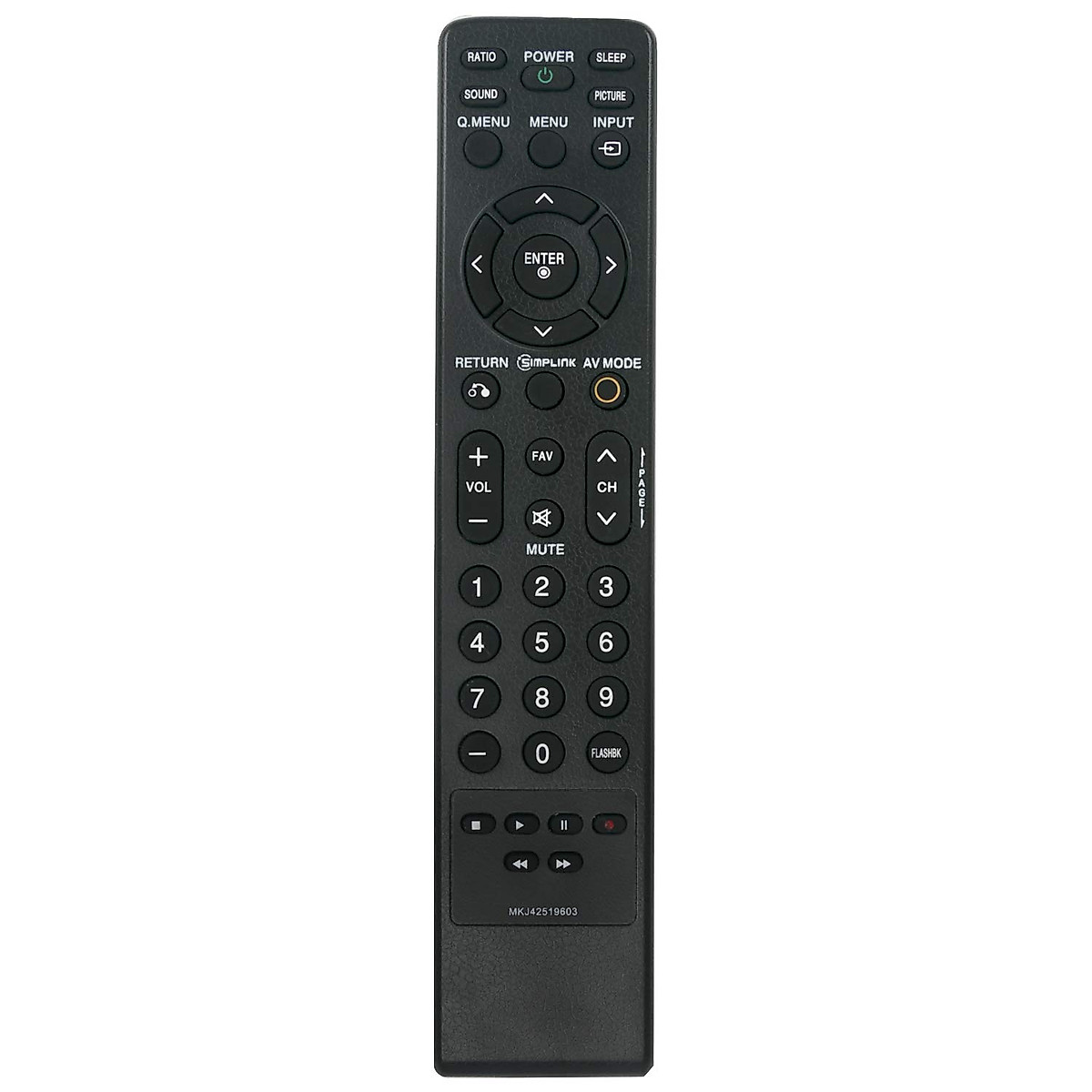 MKJ42519603 Replace Remote Control fit for LG Plasma TV 42PG10 42PG20 42PG25 42PG65C 50PG10 50PG25 50PG30 50PG30C 60PG30 60PG60 50PG20 50PG30F 60PG30C 60PG30-UA