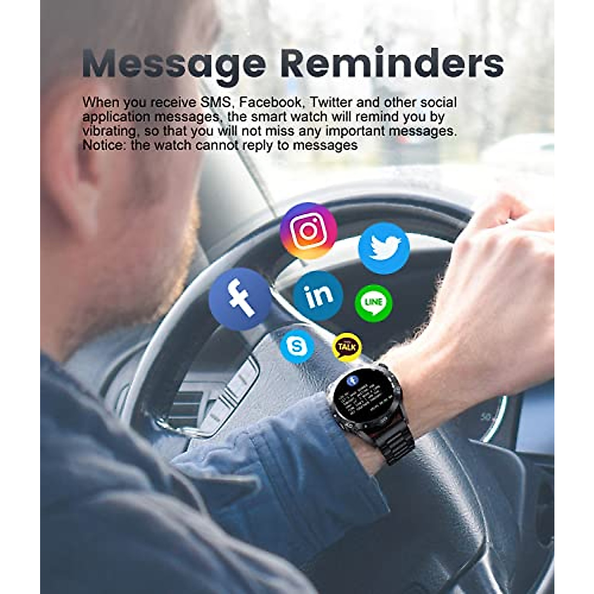 LIGE Smart Watch for Men with Bluetooth Answer/Make Call/Voice Speaker, Android iOS Smartwatch 1.32" Full Touch Screen IP67 Waterproof Fitness Tracker Watch with Heart Rate Sleep Monitor