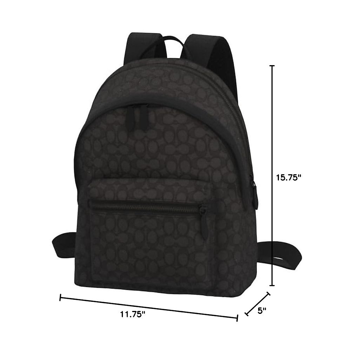 COACH Charter Backpack in Signature Jacquard Charcoal/Black One Size