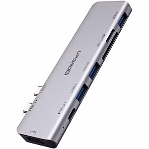 USB C Hub for MacBook, PowerExpand Direct 7-in-2 USB C Adapter Compatible with Thunderbolt 3 USB C Port, 100W Power Delivery, 4K HDMI, USB C and 2 USB A Data Ports, SD and microSD Card Reader