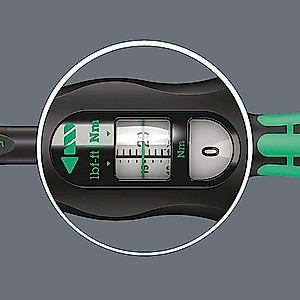 Wera - 5075611001 "Click-Torque B 2 torque wrench with reversible ratchet, 3/8"" x 20-100 Nm", black/green