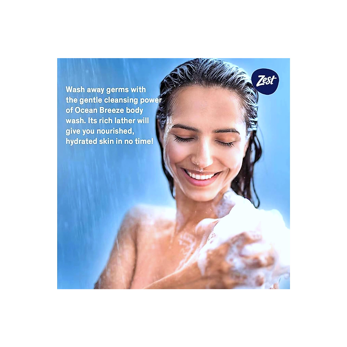 Zest Ocean Breeze Body Wash - Enriched with Sea Minerals - Rich Lathering Cleansing Body Wash Leaves Your Skin Feeling Smooth and Moisturized With an Invigorating Scent, 18 Fl Oz (Pack of 6)