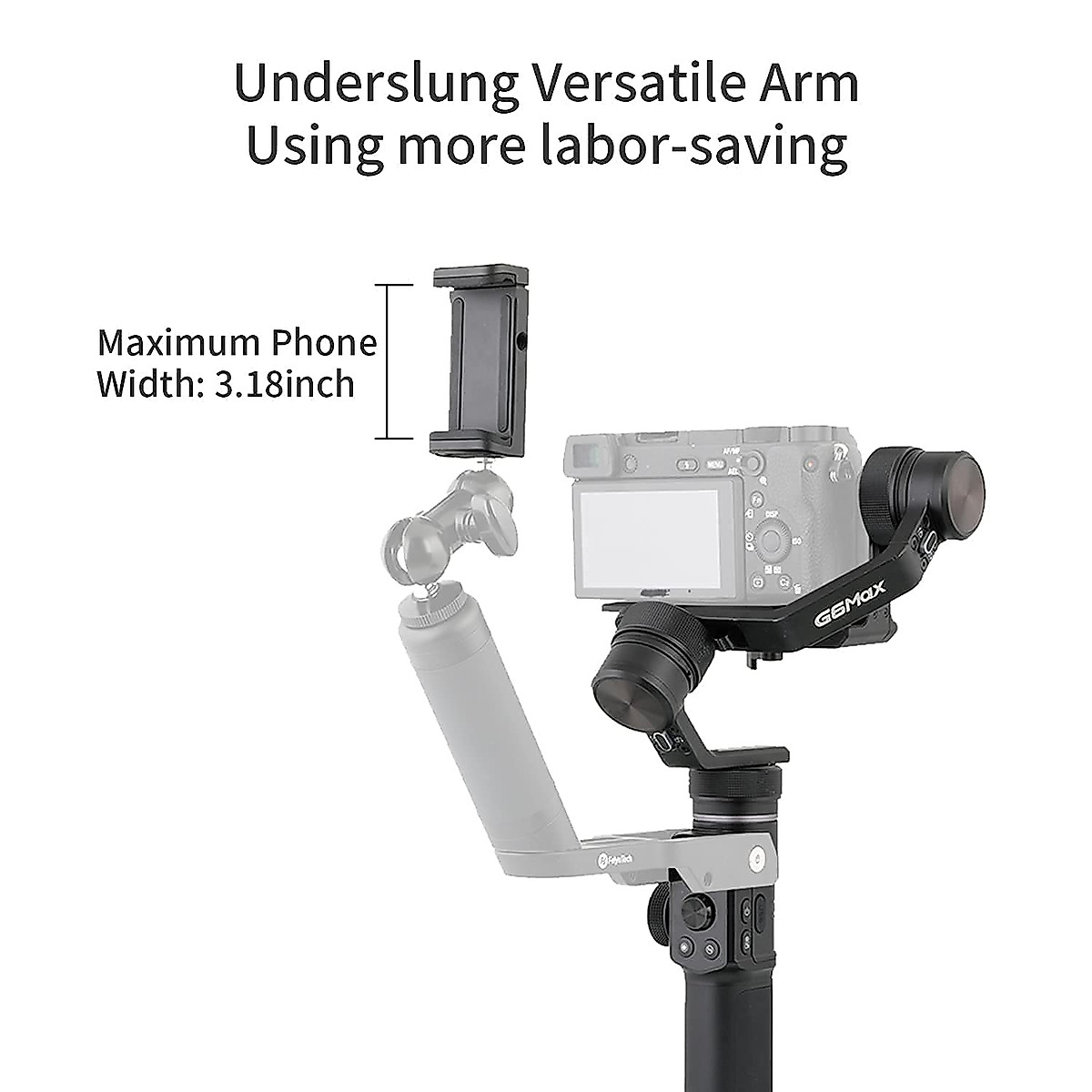 FeiyuTech G6 Max [Official] 3-Axis Handheld Gimbal Stabilizer for Mirrorless Cameras,Pocket,Action Camera&Smartphone for Canon 200D Sony ZV1 Panasonic GH4 GoPro 8 iPhone 14 13 Pro