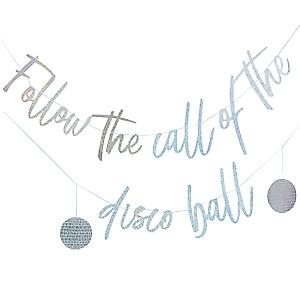 Iridescent Foiled Disco Ball Silver Backdrop - 3 metre