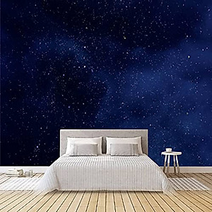 Night Sky Stars Soft Milky Way Universe as Texture Peel and Stick Wallpaper Removable Self-Adhesive Large Wallpaper Roll Wall Mural Sticker Home Decor for Living Room Bedroom