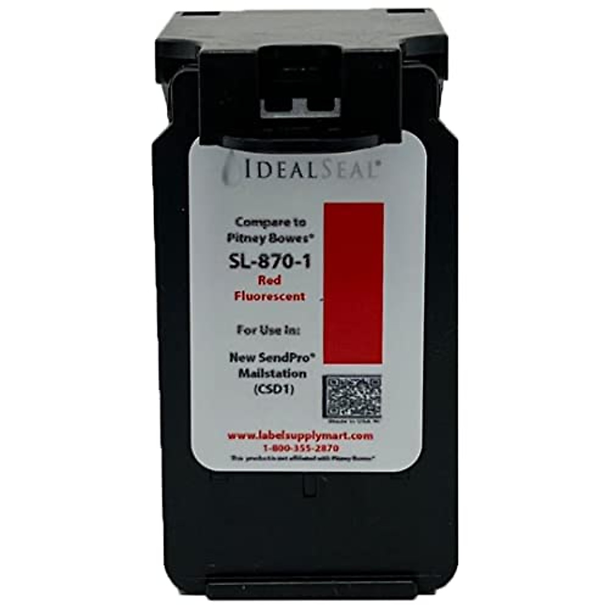 IDEALSEAL Replacement Postage Ink for SL-870-1 Red Ink Cartridge for New SendPro Mailstation (CSD1) (1 Pack)