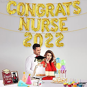 Congrats Nurse Balloons 2022 - Nurse Graduation Decorations | Congrats Nurse Party Decorations | Nurse Graduation Balloons for Nurse Graduation Party Decorations 2022 | Nurse Decorations for Party