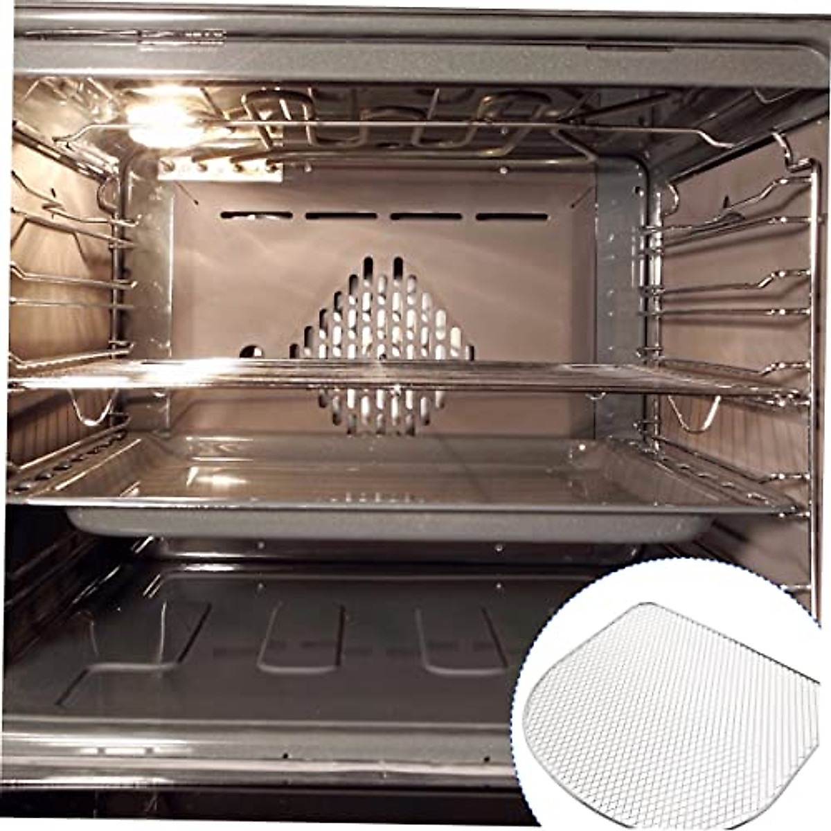 Anneome Pizza Oven 1pc Electric Oven Air Frying Net Air Fryer Toaster Oven Non Stick Net Baking Tray Oven Net Tray Silver Stainless Steel Baking Mat Metal Food Dehydrator