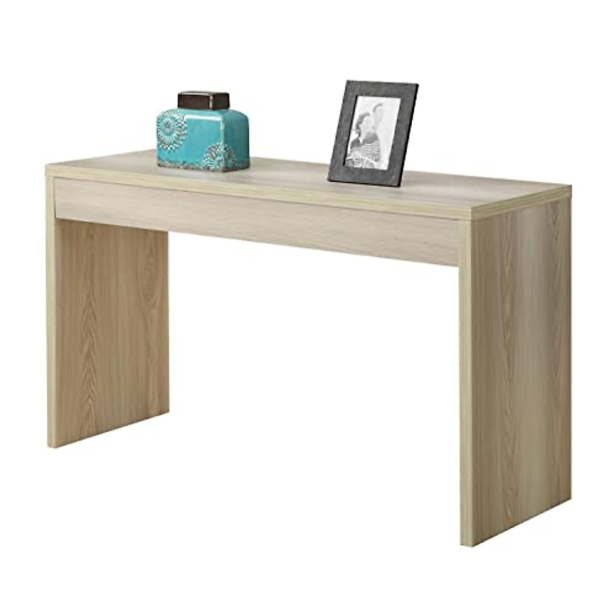 Convenience Concepts Northfield Hall Console Desk Table, Weathered White